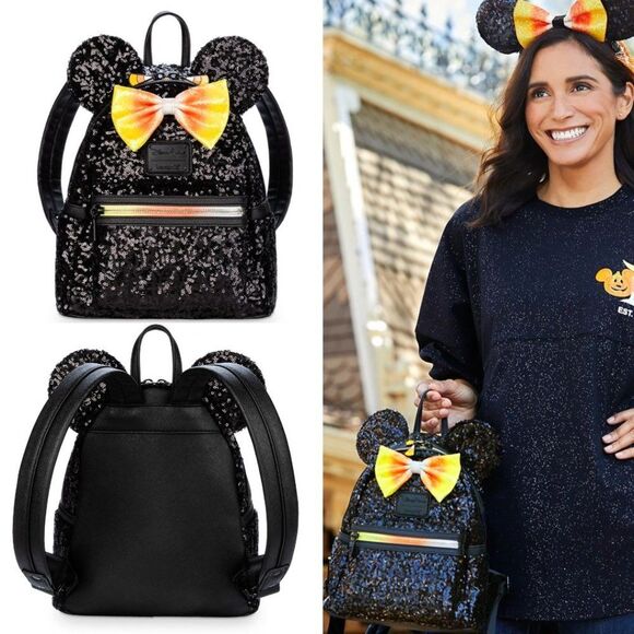 Loungefly | Bags | Loungefly Disney Minnie Mouse Candy Corn Sequin Mini ...